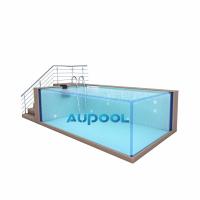 China Modular Prefab Backyard Family Swimming Pool with Glass Above Ground Acrylic Panel for sale