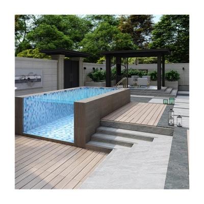 China 100mm High Light Transmission Diaphaneity Aupool Above Ground Fibreglass Swimming Pool for sale