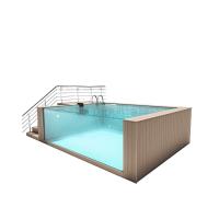 China Hotel Backyard Fiberglass Infinity Pool with Acrylic Glass Design and Extra Large Size for sale
