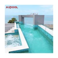 China Fiberglass Acrylic Swimming Pool for Customer's Demand and Clear Outdoor Glass Panels for sale