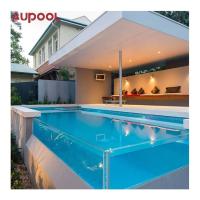 China Prefab Houses Clear Shipping Container Swimming Pool with 40 Feet Steel Structure Frame for sale