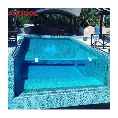 China Wall Mounted Pipeless Filter Clear Acrylic Pool for Customized House Yard Swimming Pools for sale