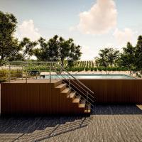China Acrylic Wood Plastic Board Color Luxury Private Swimming Pool for Outdoor Relaxation for sale