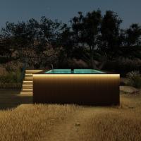China Acrylic Wood Plastic Board Color Luxury Private Swimming Pool for Outdoor Relaxation for sale