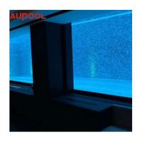 China Transparent Acrylic Wall for Pool Aquarium Customized 100mm Thickness Garden Landscape for sale