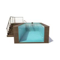 China High Light Transmission Prefabricated Fiberglass Swimming Pool for Outdoor Recreation for sale