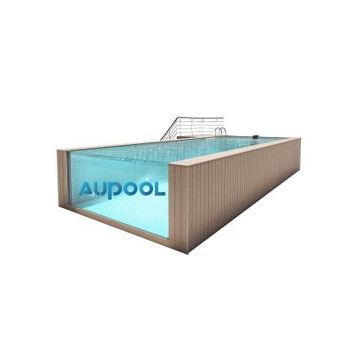 China Balcony Garden Aupool Endless Lap Swimming Pool In Clear Polyester Plastic for sale