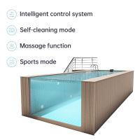China Balcony Garden Aupool Endless Lap Swimming Pool In Clear Polyester Plastic for sale