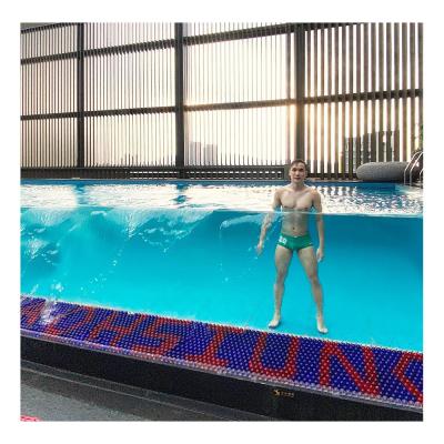 China Customized Modern Rooftop Acrylic Outdoor Swimming Pool with Transparent Infinity Wall for sale