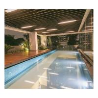 China Customized Modern Rooftop Acrylic Outdoor Swimming Pool with Transparent Infinity Wall for sale