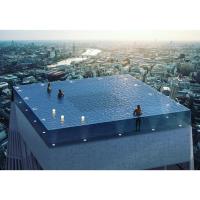 China Customized Modern Rooftop Acrylic Outdoor Swimming Pool with Transparent Infinity Wall for sale