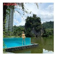 China Prefabricated Outdoor Pool Acrylic Luxurious plexiglass Steel Structure Swimming Pool for sale
