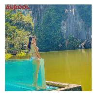 China Prefabricated Outdoor Pool Acrylic Luxurious plexiglass Steel Structure Swimming Pool for sale