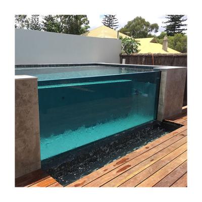 China 80MM Thick Clear Acrylic Swimming Pool Wall Customized Size Transparent Glass Panel for sale
