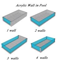 China Clear Glass Wall Above Ground Pool with Acrylic Plexi and PMMA Acrylic Swimming Pool for sale