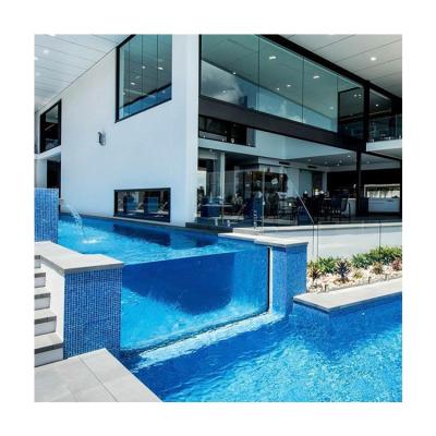 China Acrylic Villa Swimming Pool with Endless Glass Panels and Full Side Inground Design for sale