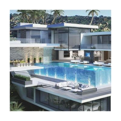 China Saltwater Pool Clear Thick Container Spa Plexiglass Panel Infinity Acrylic Swimming Pool for sale