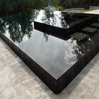 China Indoor Pool With Aupool'S Luxurious Customized Black Bottom Swimming Pool for sale