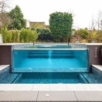 China Indoor Pool With Aupool'S Luxurious Customized Black Bottom Swimming Pool for sale