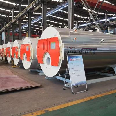 China Automatic 1-20 Ton Horizontal Industrial Oil Gas Fired Hot-water Boiler for Mill/Food/Garment Factory for sale