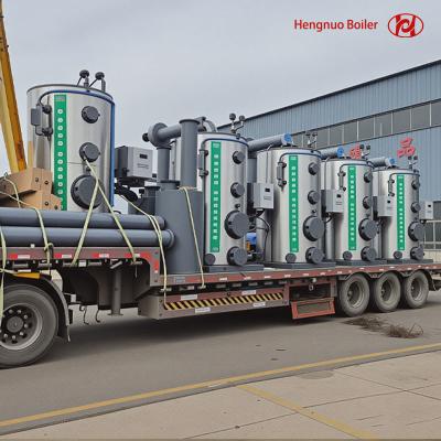 China Hengnuo 7Bar Low Pressure Vertical Fire Tube New Wood Pellet Steam Boiler Full Automatic Fast Steam Output 300-2000kg/h LHG for sale