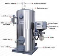 China LHGBiomass Fire Tube Industrial Vertical Solid Biomass Steam Boiler Generator 1t/h 0.7Mpa New Cost Effective Simple Operation for sale