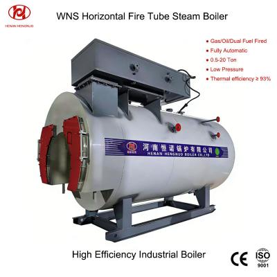 China WNS Low Pressure 0.5-20Ton Horizontal Fire Tube Steam Boiler Gas/Oil Fired Automatic Industrial Boiler for Factory Use for sale