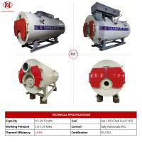 China 1-20 Tons WNS Low Pressure Fire Tube Horizontal Steam Boiler for Natural Gas Diesel Heavy Oil-Industrial Use for sale
