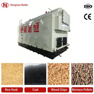 China High Efficiency Automatic DZH Horizontal Low Pressure 1-6T/H Industrial Biomass Steam Boiler with Wood Chips for Rice Mill for sale