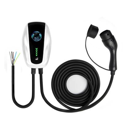 China LCD Display Fast Wallbox AC Charger 32A Type 2 Home EV Car Charger OCPP for sale