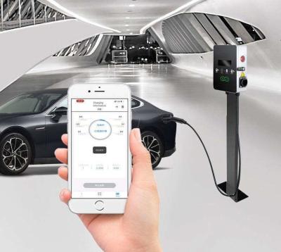 China IP55 IP66 AC EV Chargers 3P Residential Electric Car Chargers Black Tempered Glass for sale
