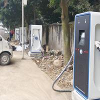 China Waterproof IP54 Electric Vehicle EV DC Fast Charger With Advertisement Display for sale