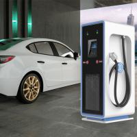 China OEM Weatherproof DC EV Charger FCC Electric Vehicle Charging Pile APP Control for sale