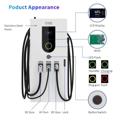 China Type2 CCS2 Ethernet 4G Wifi AC DC EV Quick Charge Station 80kw Charger For Car for sale