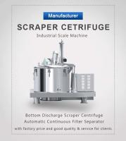China PGZ Scraper Discharge Centrifuge 800mm Bowl 1500rpm for Chemical Salt Sugar Separation for sale