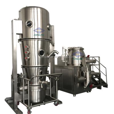 China FL Series SUS304 Stainless Steel Vertical Fluidized Dryer Granulator - 1000L Capacity, 30KW Power for Pharmaceutical & Food Processing for sale