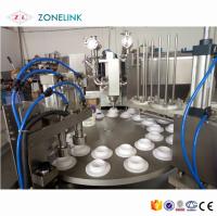 China Rotary Gelato Ice Cream Cup Filling Sealing Machine 220V 2.5KW for Food Shop for sale