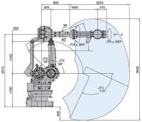 China Kawasaki MX350L Industrial Robot Arm 6 Axis Handling Robotic Arm for sale