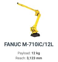China FANUC M-710iC/12L 12 kg Payload 3123 mm Reach 6-Axis Industrial Robot Arm for sale