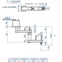 China GBS-ST5-R650-SC 5kg Payload 650mm Reach 4 Axis SCARA Robot Arm for Handling for sale