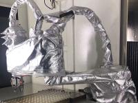 China Industrial Robot Protective Suit Flame Retardant Heat Insulation Anti Metal Spatter High Temp Resistant Welding Robot Cover for sale