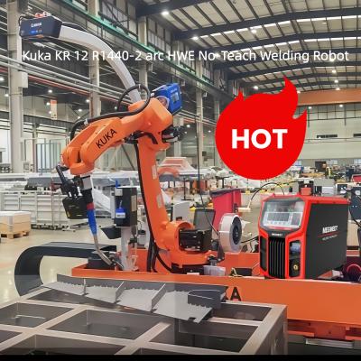 China Teachless KUKA KR 12 R1440-2  12kg Payload 1440mm Reach Arc Welding Robotic Arm Workstation for sale