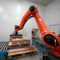 China Advanced High Performance KUKA KR 140 R3200-2 PA 140kg Payload 3195mm Reach Palletizing Robot Arm with Vacuum Pad for Logistics for sale