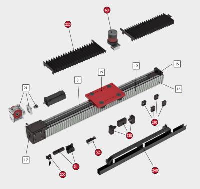 China Cost Effective GBS-01-W3000 External Axis Linear Guide with Gear Bearing Core Motor for KUKA YASKAWA FANUC Robotic Arm Robots for sale