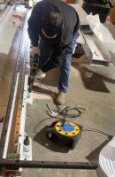 China Industrial Robot Track Seventh Axis 16m Long 0.8m Wide Testing Steel Pipe Steel for sale