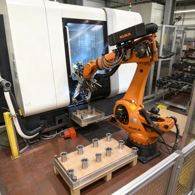 China KUKAKR300 R2700-2 6Axis RoboticArm Solid Round Steel Billets Load & Unload with Pneumatic Gripper for Metal Hot Forging Industry for sale