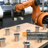 China KUKAKR300 R2700-2 6Axis RoboticArm Solid Round Steel Billets Load & Unload with Pneumatic Gripper for Metal Hot Forging Industry for sale