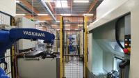 China Yaskawa Motoman-Gp25 Industrial Robot 25kg 1730mm with Customized Gripper and Safety Fence for CNC Machine Loading Unloading for sale