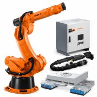 China High Precision0.08mm KUKA KR360R2830 6Axis RoboticArm PV Panel HandlingWorkstation for sale