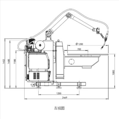 China Integrated L-type Positioner Cobot Welding Workstation 1800mm Radius 20kg Payload for sale